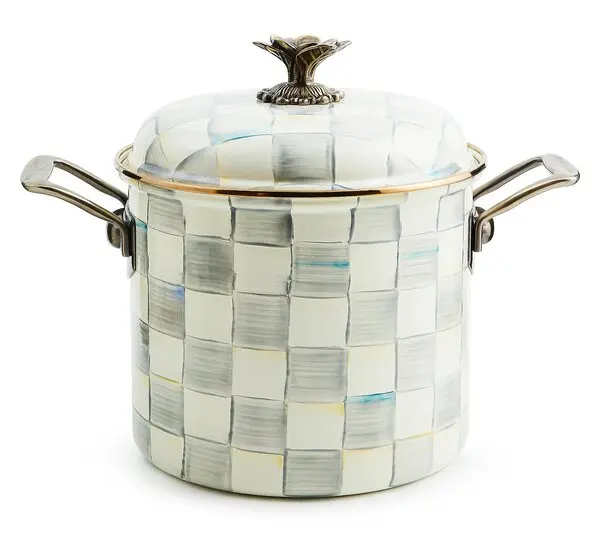 MACKENZIE-CHILDS Sterling Check 7 Quart Stockpo T - One-color