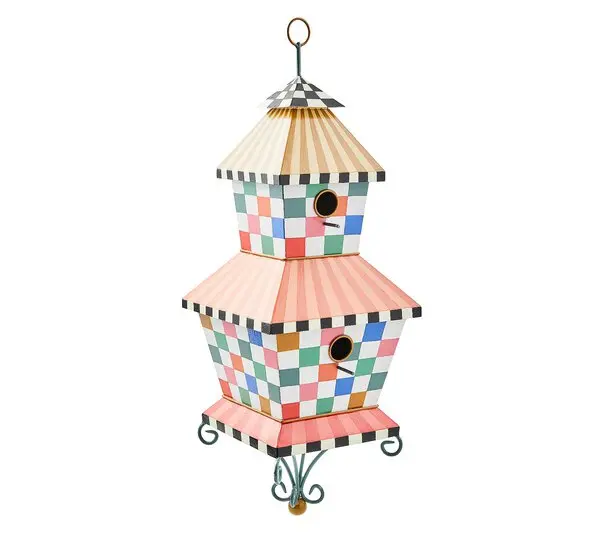 MACKENZIE-CHILDS Dolce Vita Check Birdhouse - One-color