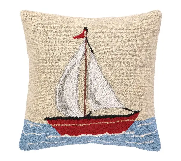 THE PILLOW SHOPPE Sailboat Hook Pillow - One-color