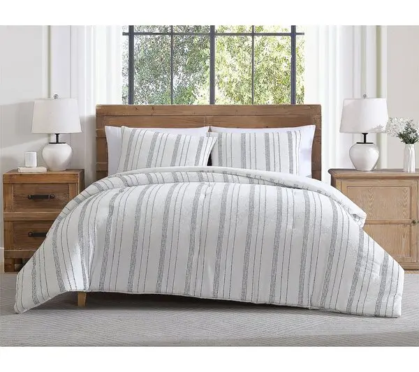 Tahari Home Mellie Stripe Cotton Comforter Set, King - One-color