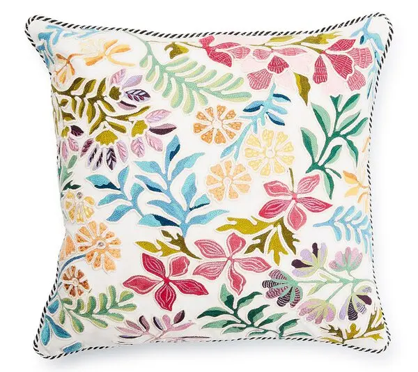 MACKENZIE-CHILDS Carnivale Floral Throw Pillow - One-color