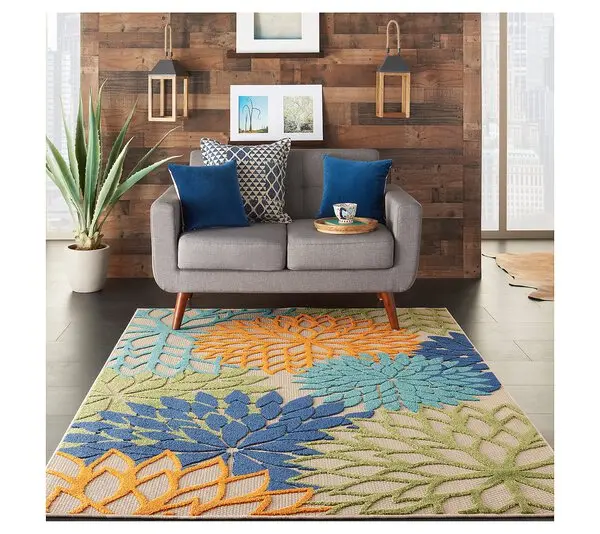 NOURISON HOME Aloha Tropical 5'3' X 7'5' Rug - One-color