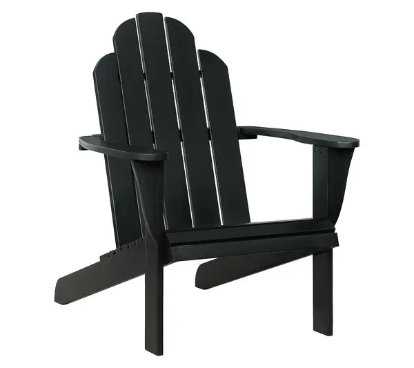 LINON Home Black Adirondack Chair