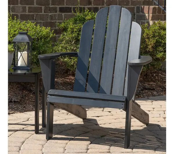 LINON Home Black Adirondack Chair And Table 2 P C Set - One-color