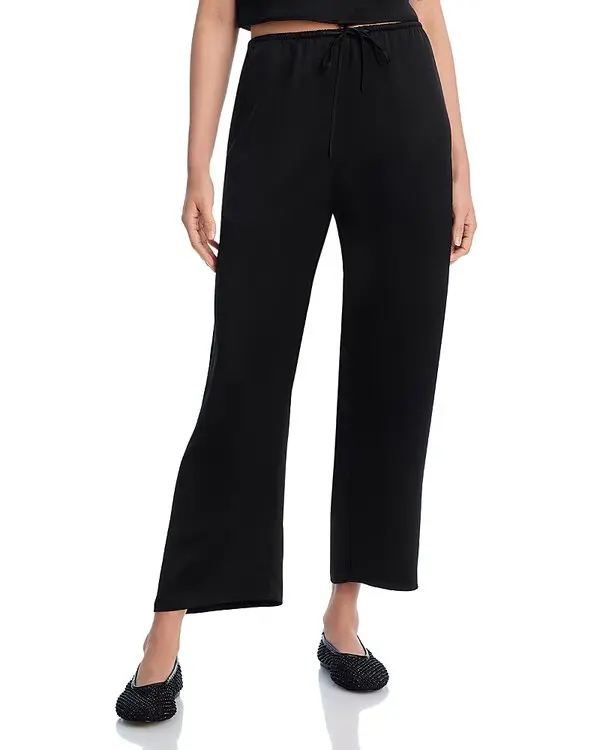 LESET Barb Crop Drawstring Pants - Black