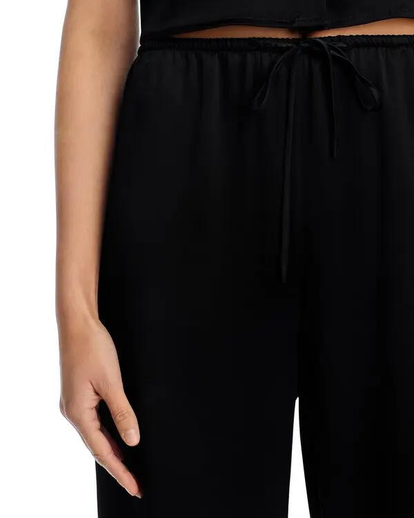 LESET Barb Crop Drawstring Pants - Black