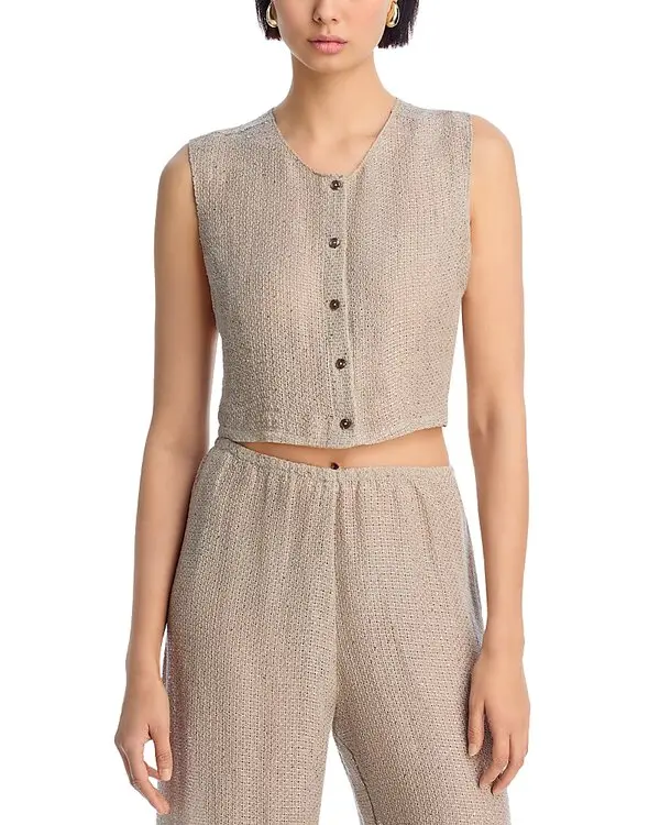 LESET Stella Crewneck Vest - Dune