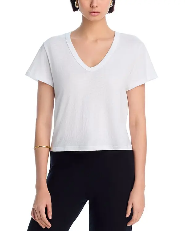 LESET Laura V-neck Tee - White