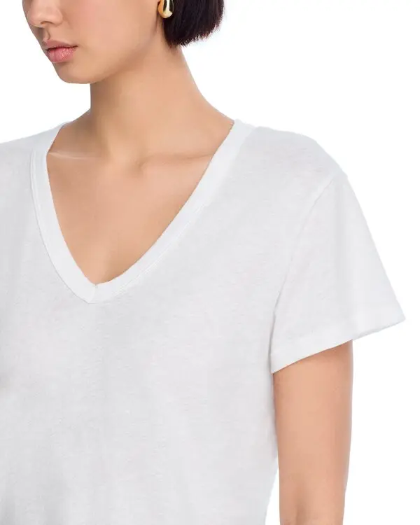 LESET Laura V-neck Tee - White