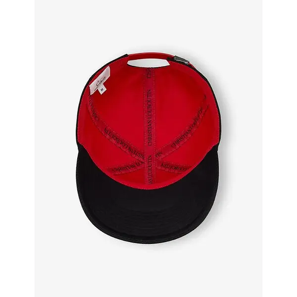 CHRISTIAN LOUBOUTIN Mooncrest Cotton-canvas Baseball Cap - Black