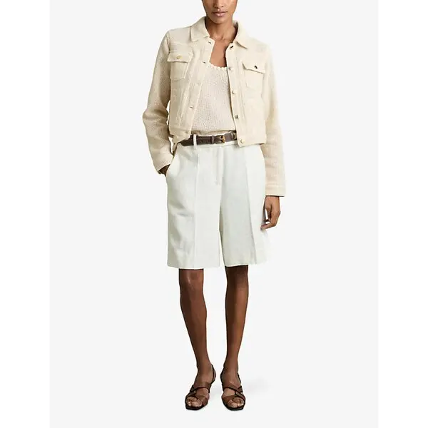 REISS Cotton-blend Trucker Jacket