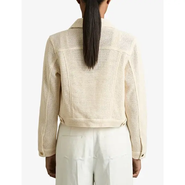 REISS Cotton-blend Trucker Jacket