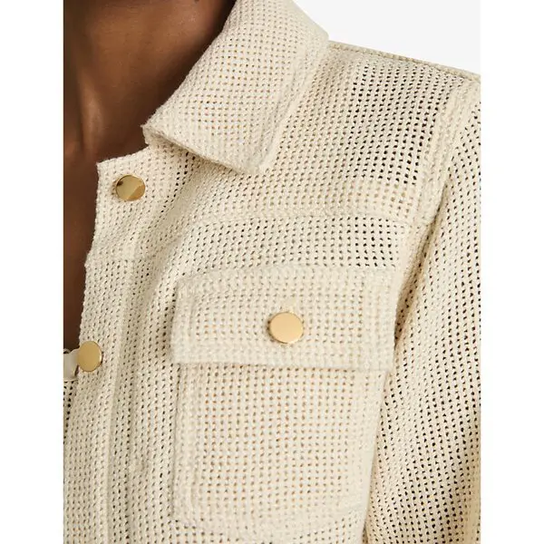 REISS Cotton-blend Trucker Jacket