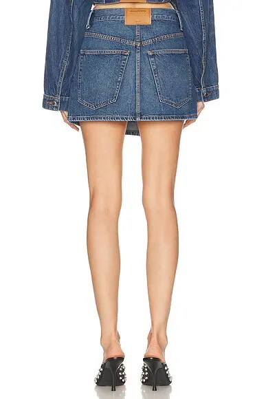 Alexander Wang Deconstructed Wrapped Denim Skirt - Deep Blue