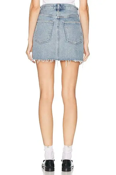 AGOLDE V-waist Mini Denim Skirt