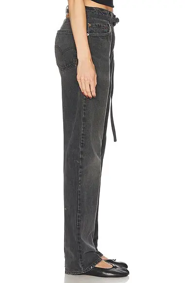 ALIGRACE Vintage Belted Jeans
