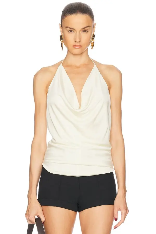 TOM FORD Cowl Collar Tank Top - Grunge White