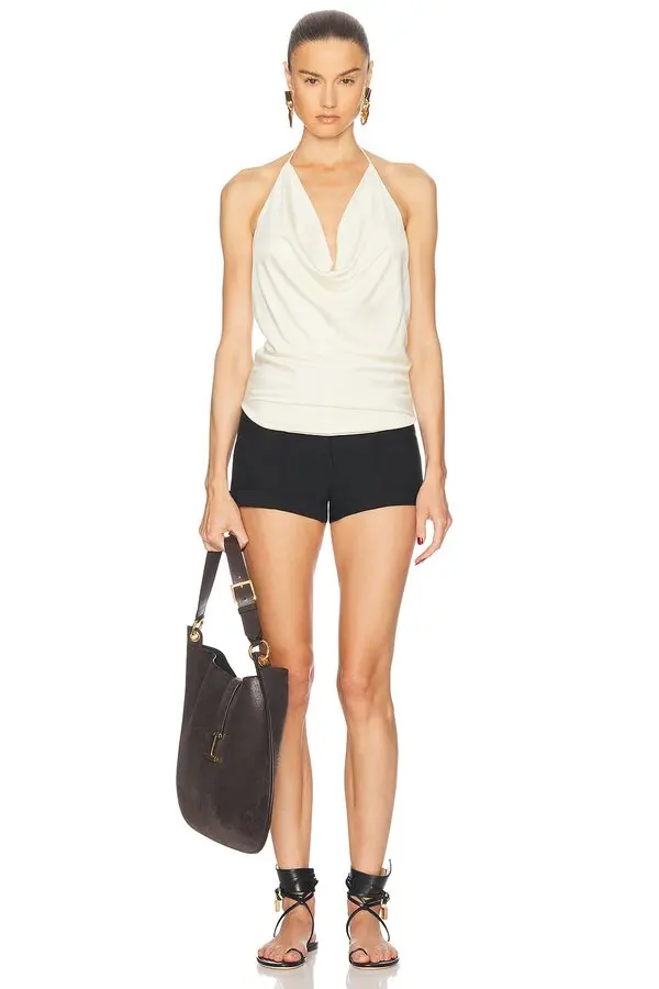 TOM FORD Cowl Collar Tank Top - Grunge White
