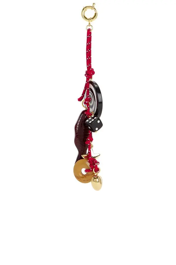 Timeless Pearly Charms Rope Keychain - Red