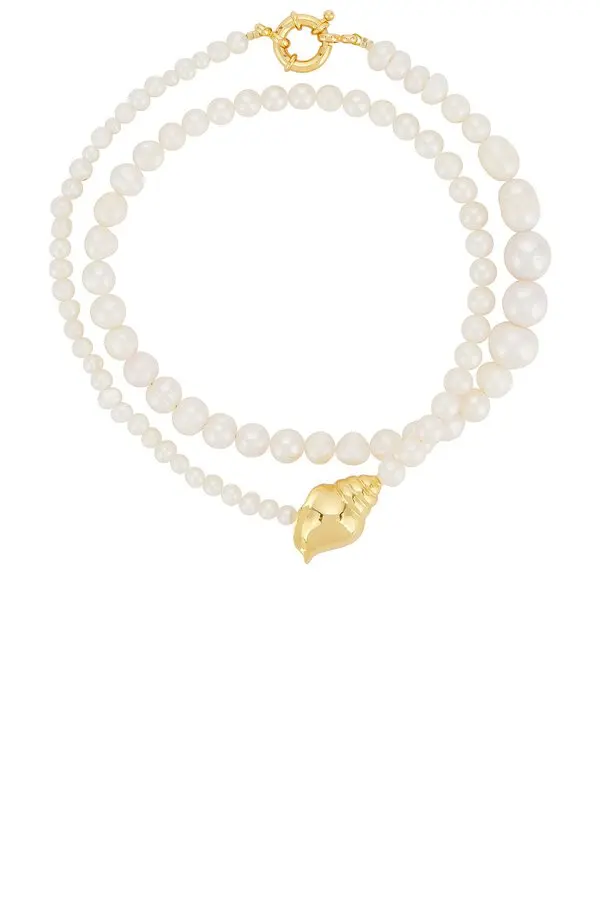 Timeless Pearly Shelly Necklace - Multico