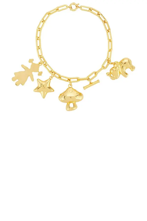 Timeless Pearly Charm Necklace - Gold