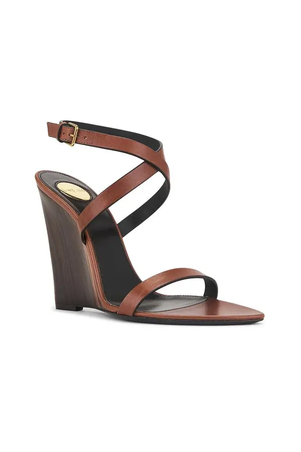 Saint Laurent Wedge Sandal - Bruciato