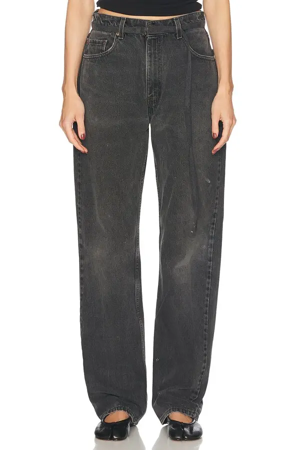 ALIGRACE Vintage Belted Jeans