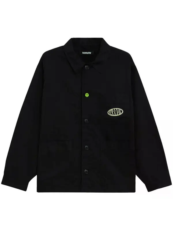BARROW Logo Shirt Jacket - Black