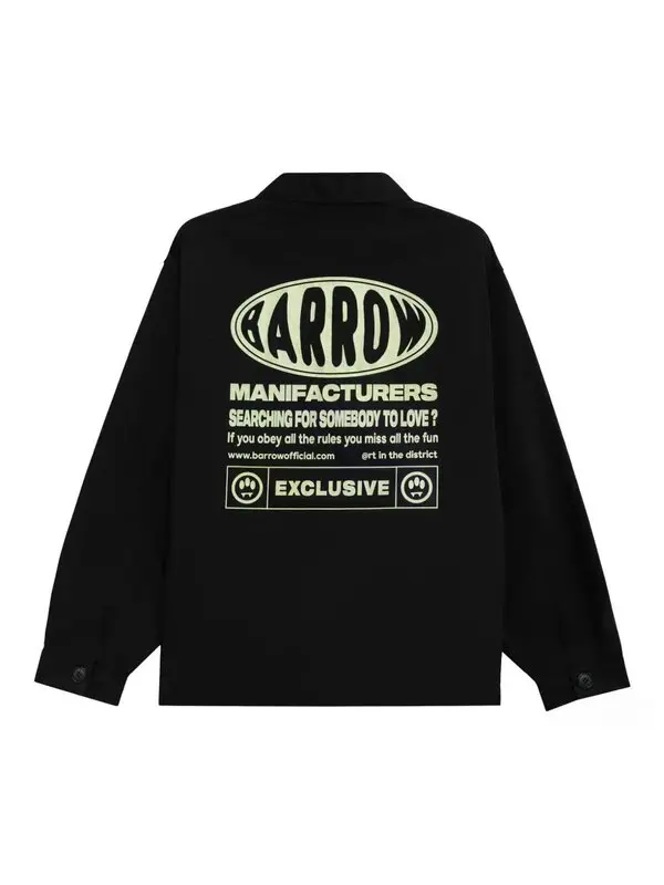 BARROW Logo Shirt Jacket - Black