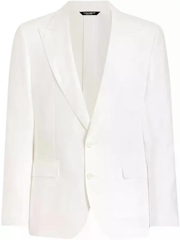 Dolce & Gabbana Single Breasted Blazer - White
