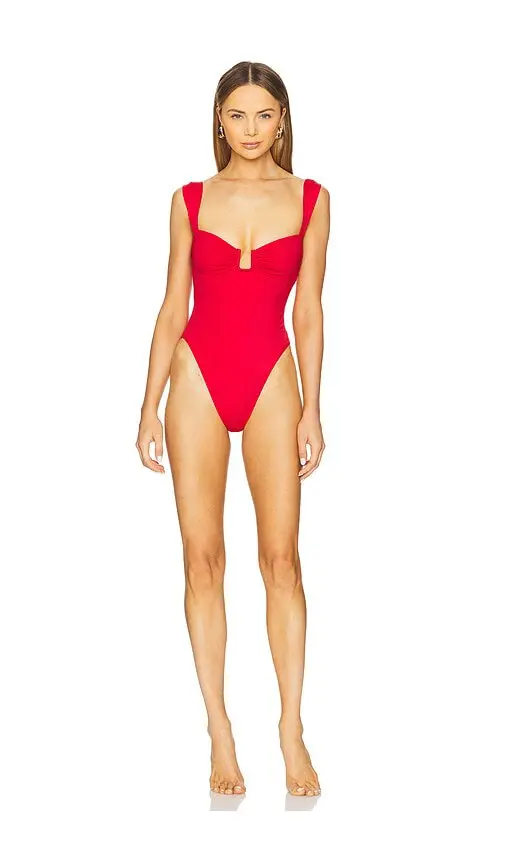 AWAY THAT DAY Cannes One Piece Swimsuit - Red
