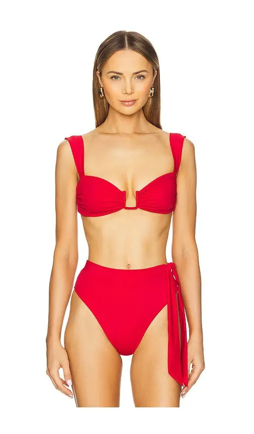 AWAY THAT DAY Cannes Bikini Top - Red