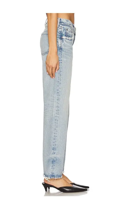 Moussy Vintage Wildwood Straight Low Jeans - Light Blue