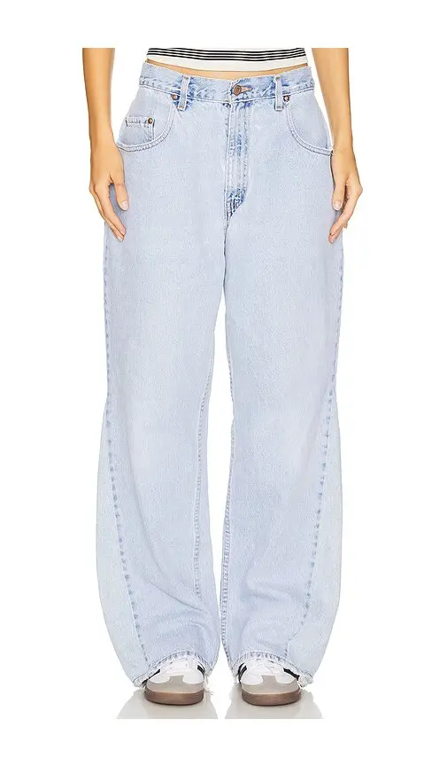 ALIGRACE Vintage Slouchy Wide Jeans - Light