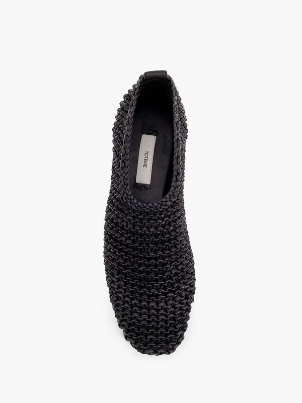 TOTEME Intertwined Leather Slip-on Flats