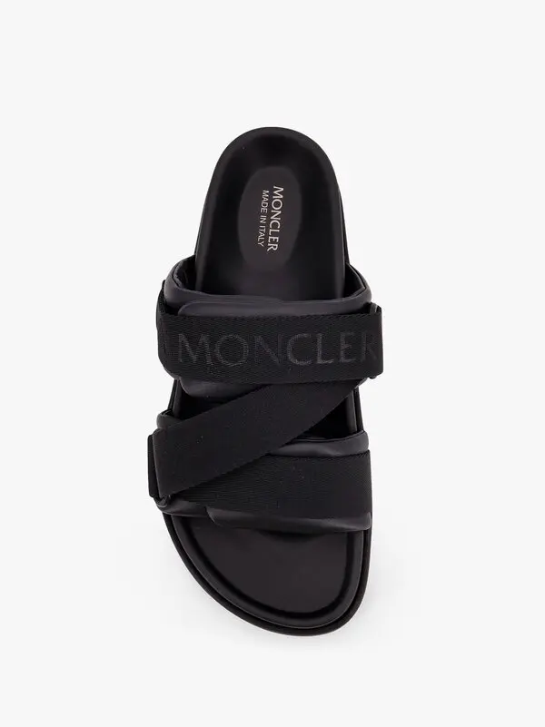 Moncler Summer Slides With Nylon Details - Black