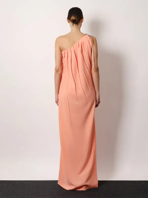 Max Mara Pontida One-shoulder Maxi Dress With Metal Detail