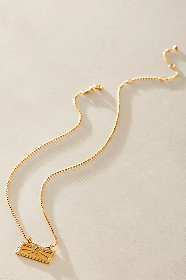 SATYA JEWELRY Sunburst Birthstone Necklace - December