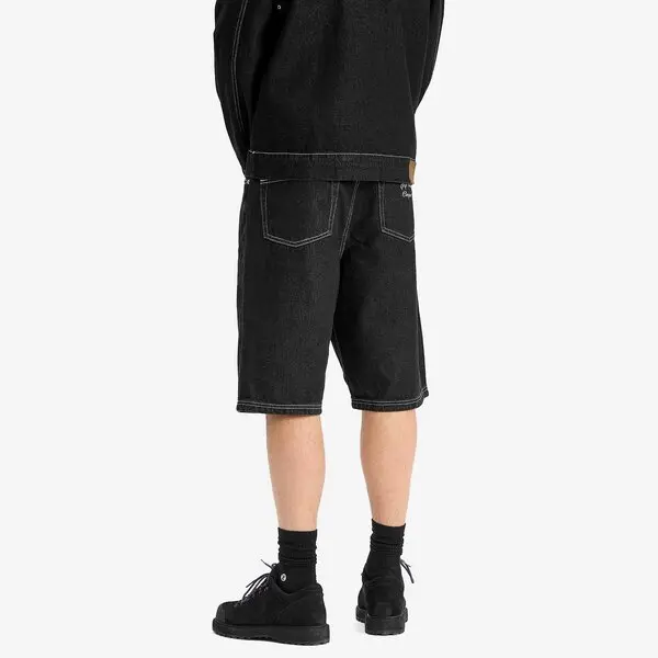 POP TRADING COMPANY Drs Denim Shorts - Black Denim