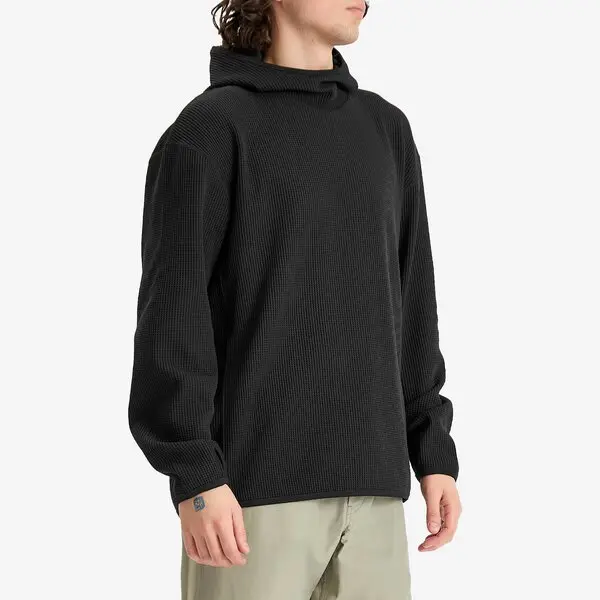 Snow Peak Dry Waffle Hoodie - Black | Editorialist