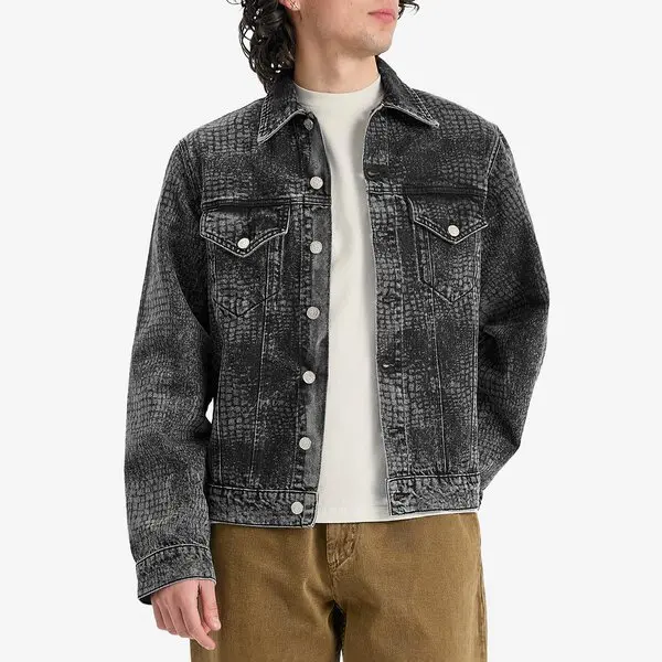 Aries Lasered Croc Trucker Jacket