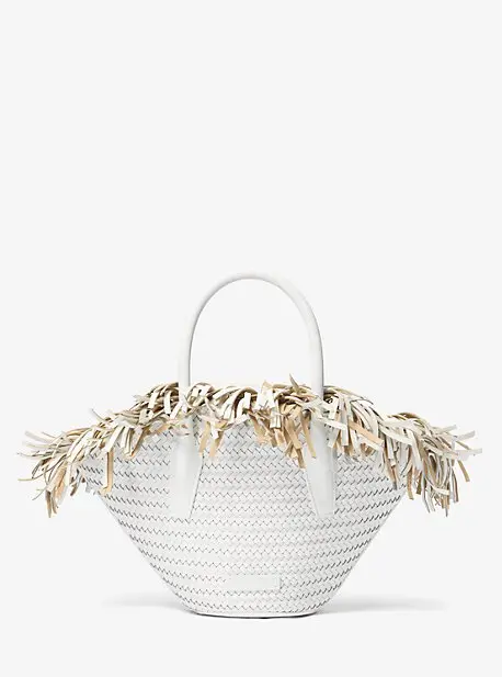 Michael Kors Sardinia Mini Basket Tote - White