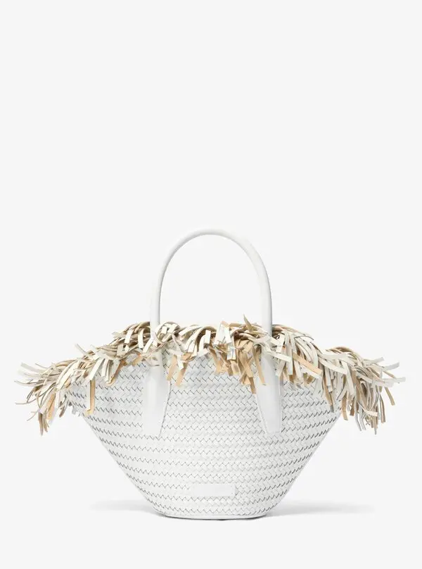 Michael Kors Sardinia Mini Basket Tote - White