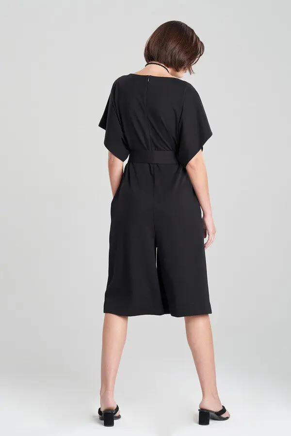Natori Lightweight Ponte Belted Jumpsuit