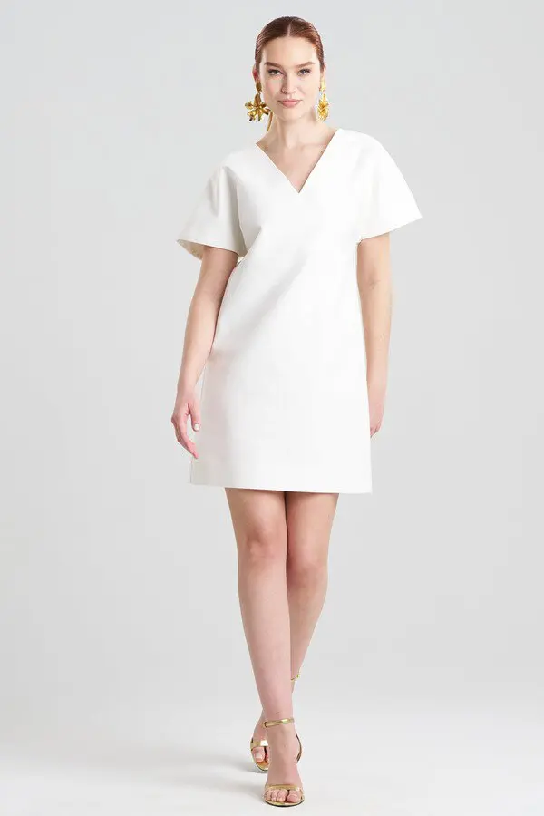 Natori Canvas Cotton Sheath Dress - White