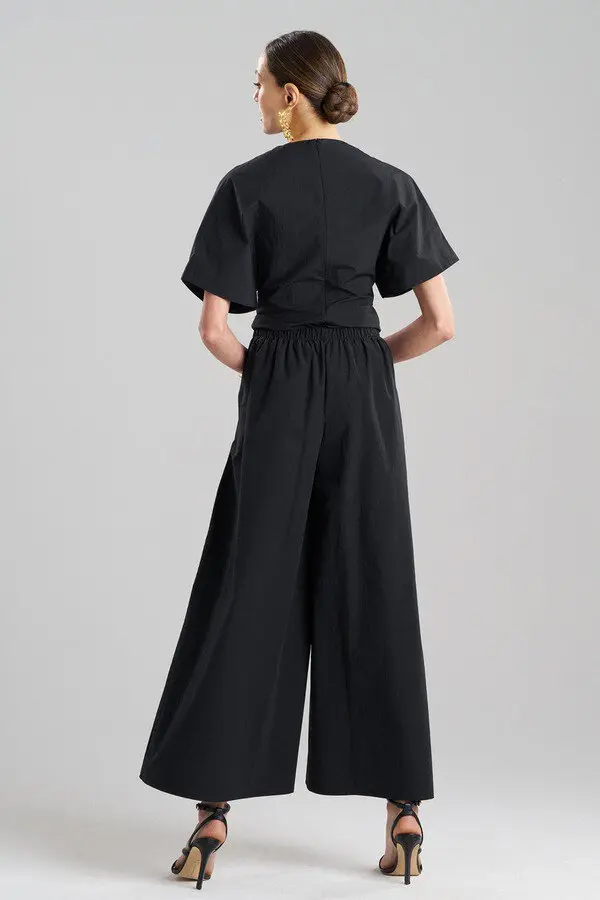 Natori Taffeta Palazzo Pull On Pants
