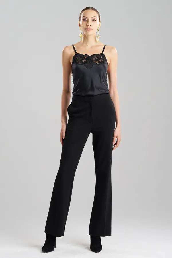 Natori Compact Knit Trousers - Black