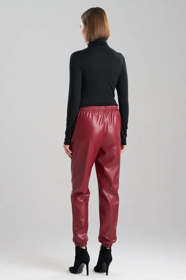 Natori Vegan Luxe Lambskin Jogger Pants