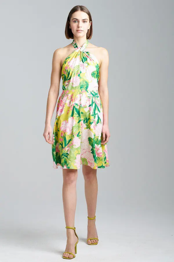 Natori Passion Peony Halter Dress