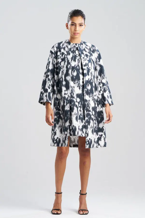 Natori Abstract Printed Coat